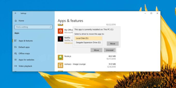 How to install a UWP app on an external drive on Windows 10