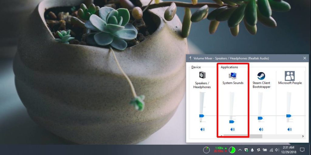 How to silence a system sound on Windows 10