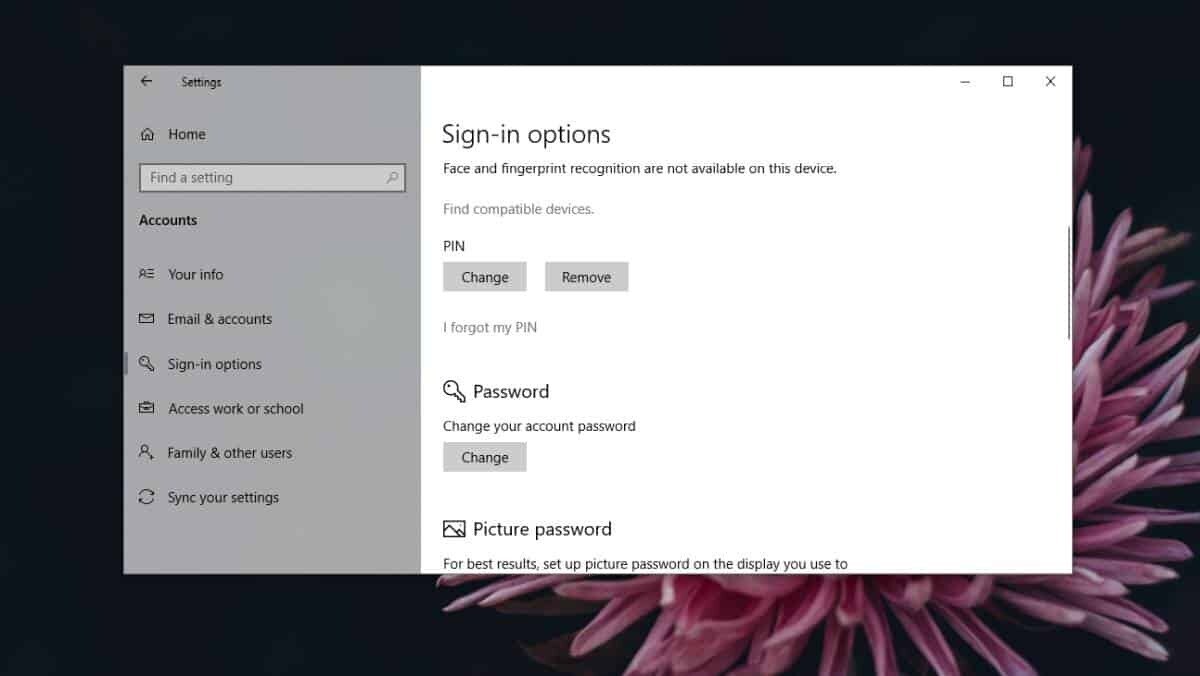 How to set an alphanumeric PIN on Windows 10