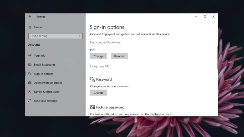 How to set an alphanumeric PIN on Windows 10