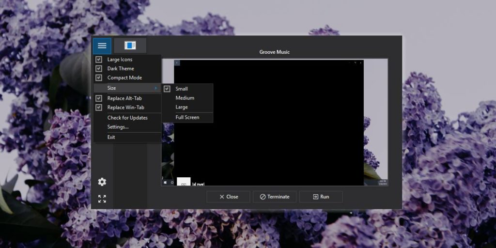 How to switch apps in list view on Windows 10