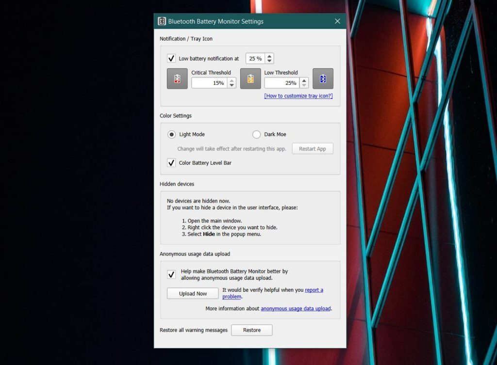 How to view battery percentage for Bluetooth devices on Windows 10
