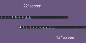 How to change Taskbar icon size based on screen size on Windows 10