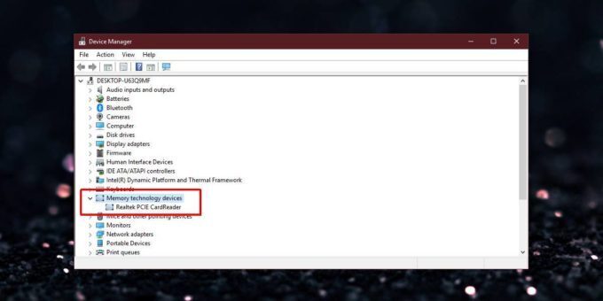 How to find the card reader in Device Manager on Windows 10
