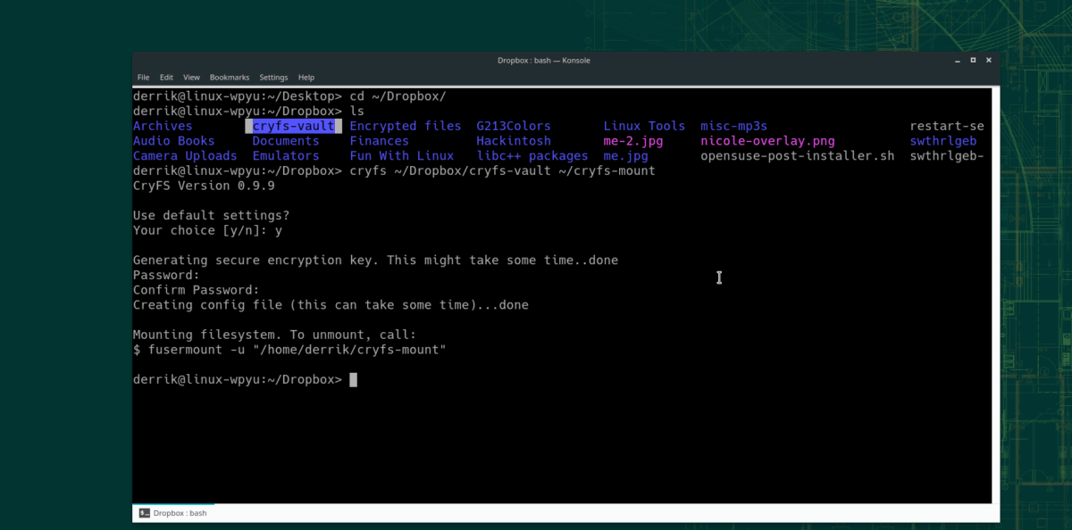 How to encrypt Dropbox data on Linux