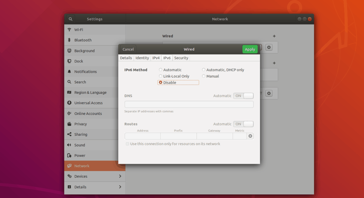 How to disable IPv6 on Linux