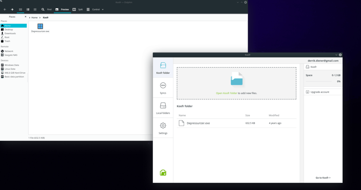 How to set up Koofr cloud sync on Linux