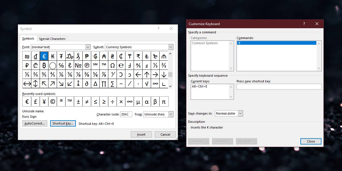 How To Insert A Symbol With A Keyboard Shortcut In Ms Word