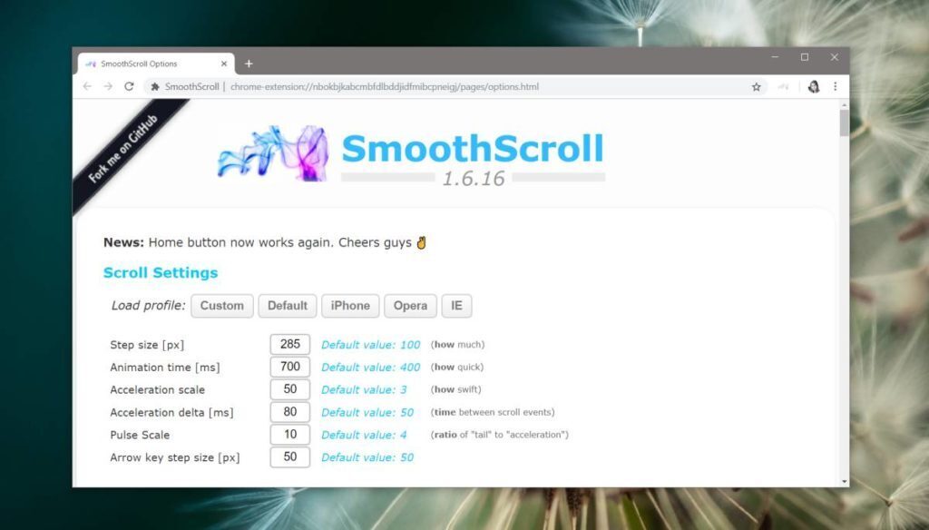 How to get Edge like smooth scrolling in Chrome on Windows 10