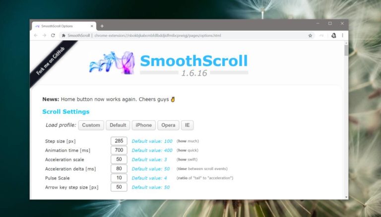 How to get Edge like smooth scrolling in Chrome on Windows 10