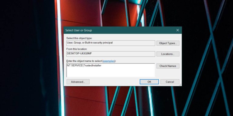 How to give ownership to TrustedInstaller on Windows 10