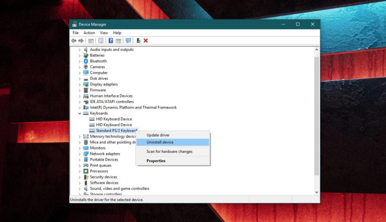 How to uninstall a USB device on Windows 10