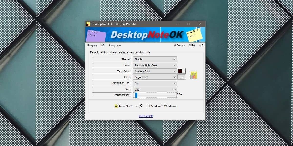 How to get simple sticky notes on the desktop on Windows 10
