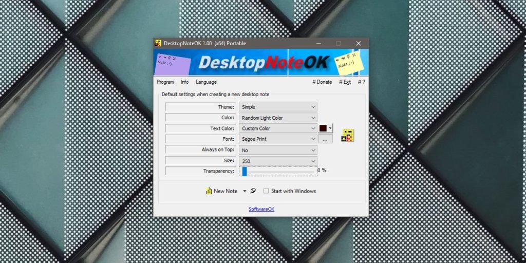 How to get simple sticky notes on the desktop on Windows 10