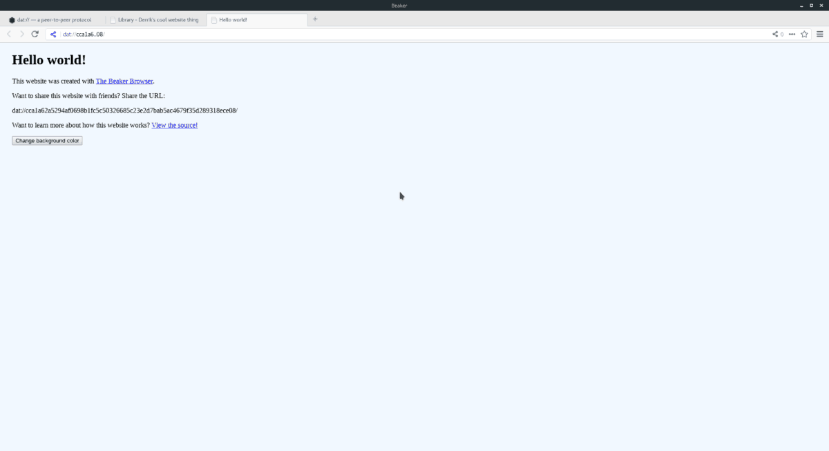 How to install the Beaker browser on Linux