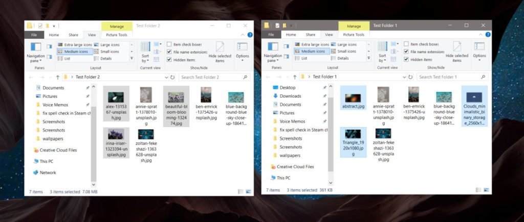 How to compare folder content from the Command Prompt on Windows 10