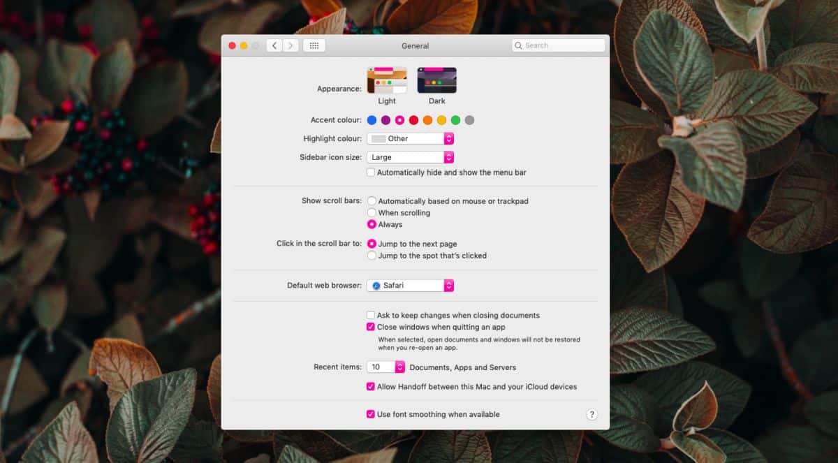 How to get a dark menu bar and dock with the light theme on macOS