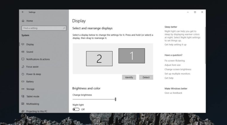 How to set display order on Windows 10