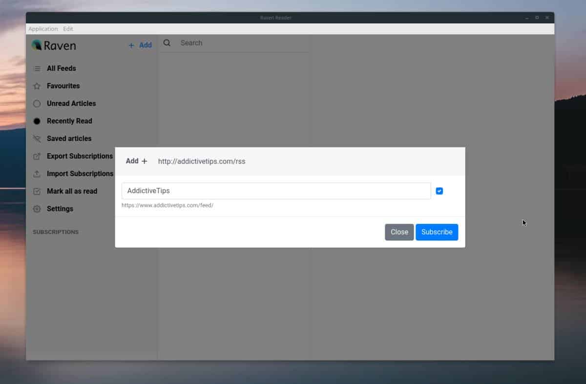 How to install Raven RSS Reader on Linux