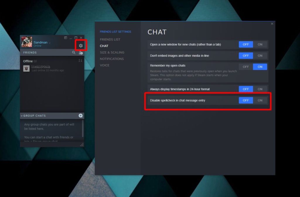 How to fix spell check in Steam chat not working on Windows 10