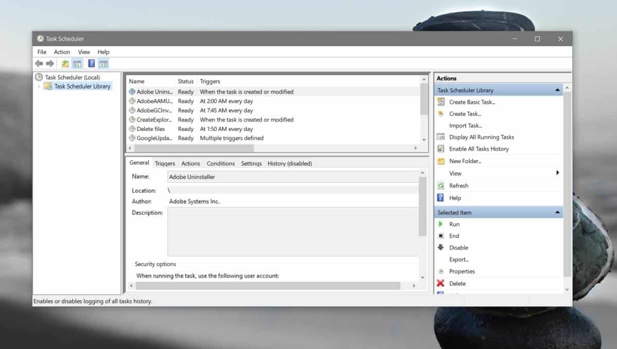 How to easily enable/disable scheduled tasks on Windows 10
