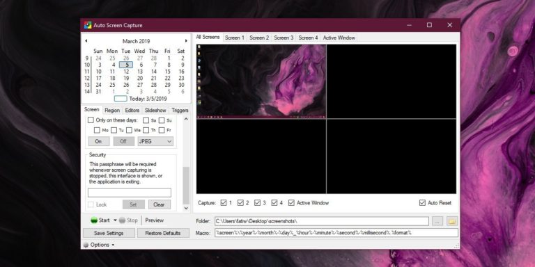 How to schedule screenshots on Windows 10