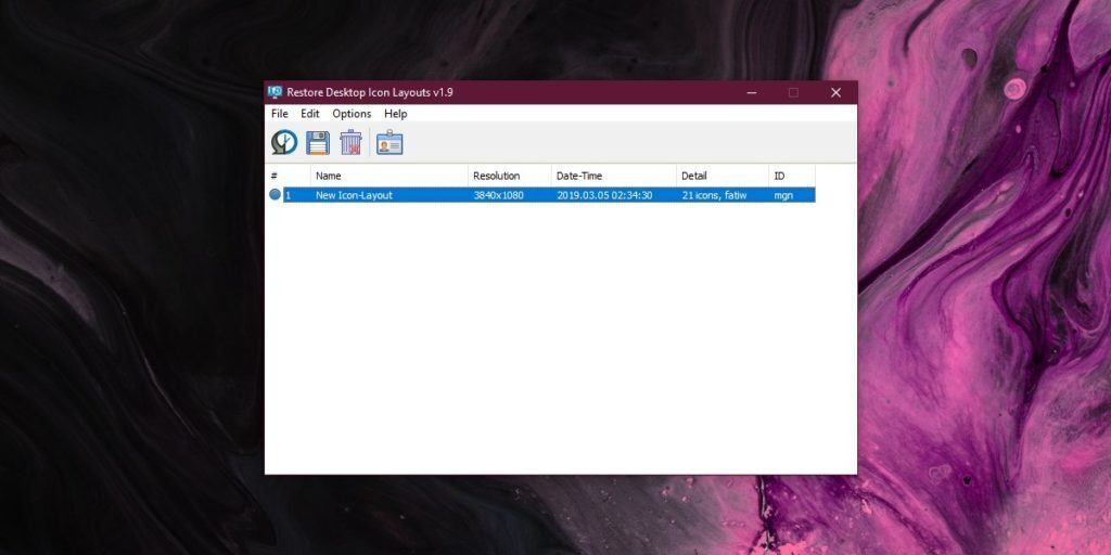 How to save desktop icon layout on Windows 10