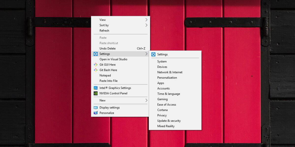 How To Add Settings To The Desktop Context Menu On Windows 10