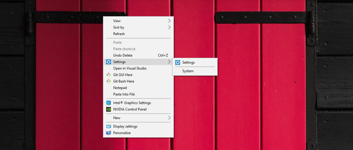 How To Add Settings To The Desktop Context Menu On Windows 10