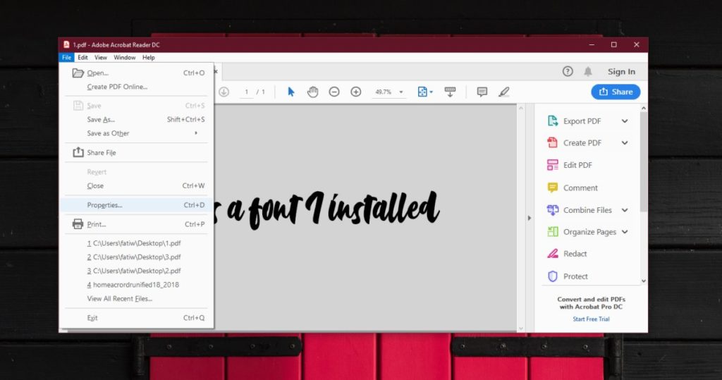 How to view fonts used in a Photoshop file
