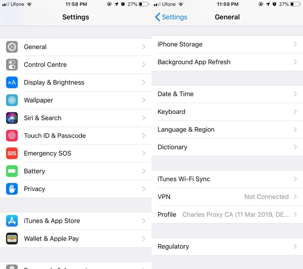 How to change the display language on iOS
