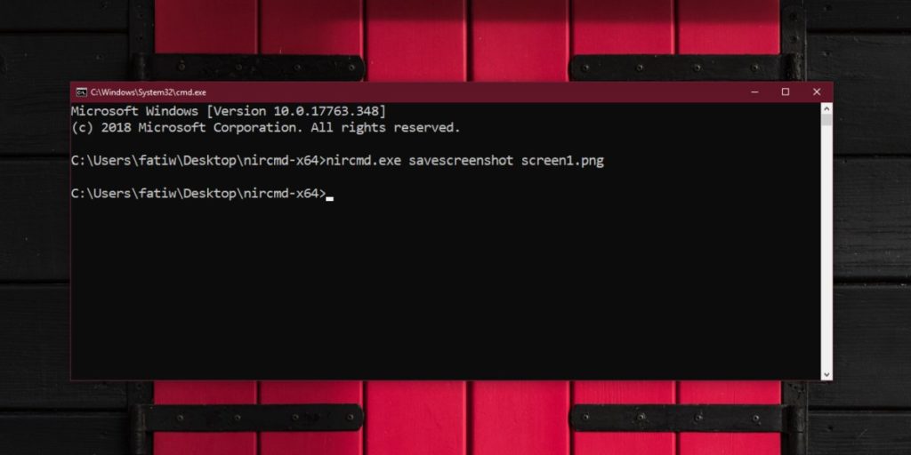 How to take screenshots from Command Prompt on Windows 10