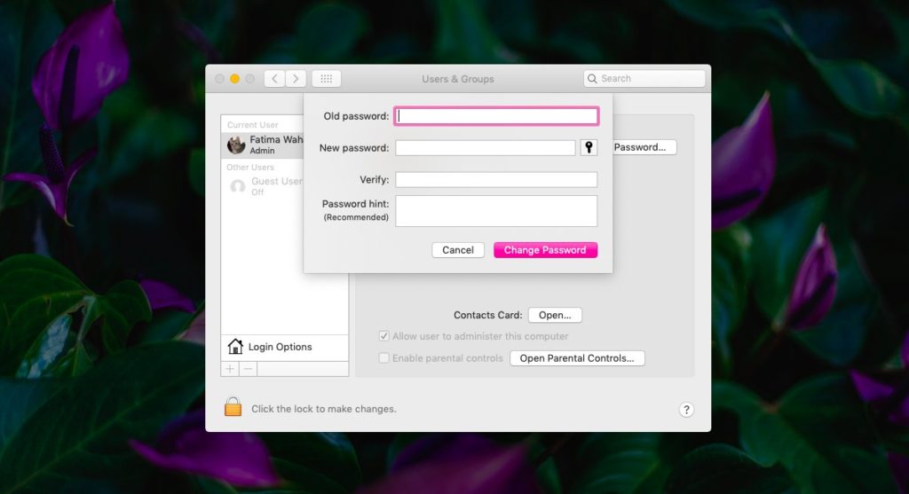 How to enable password hints on macOS