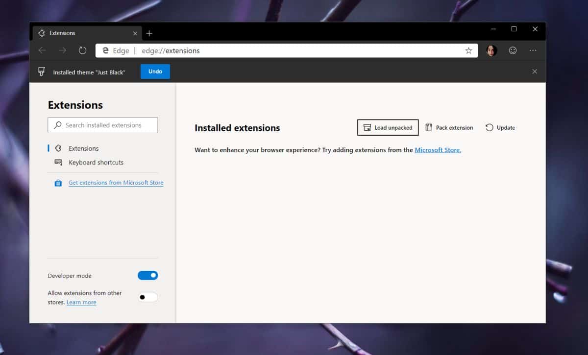How to install Chrome themes on Chromium Edge on Windows 10