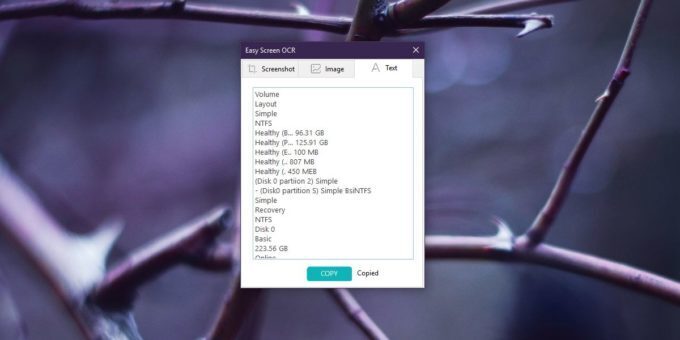 How to copy text from an image on Windows 10