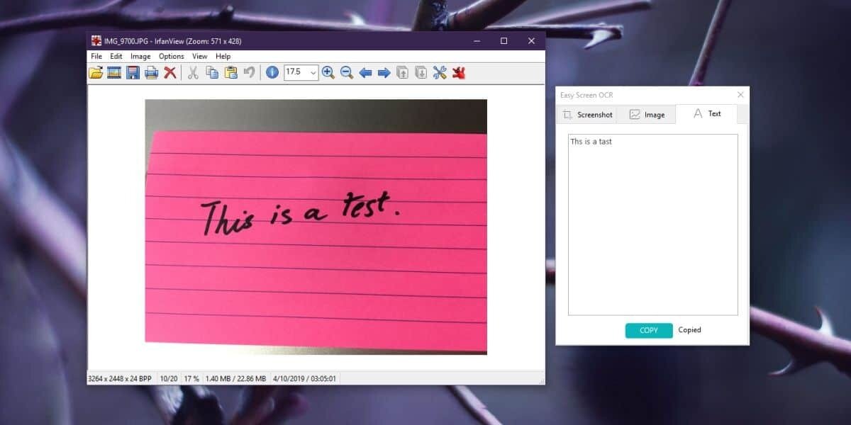 How to copy text from an image on Windows 10