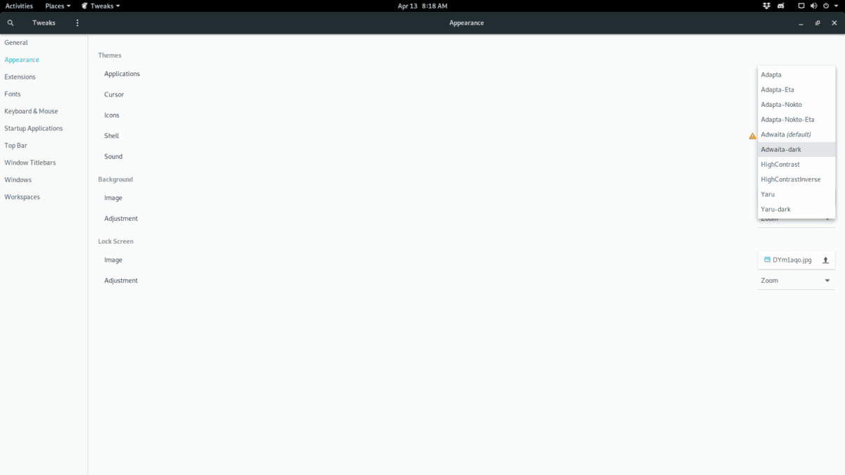 How to switch to Dark Mode in Gnome Shell