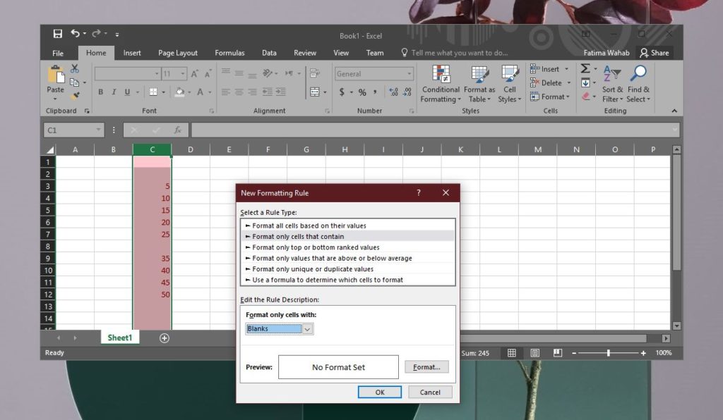 How To Skip Conditional Formatting Blank Cells In Microsoft Excel