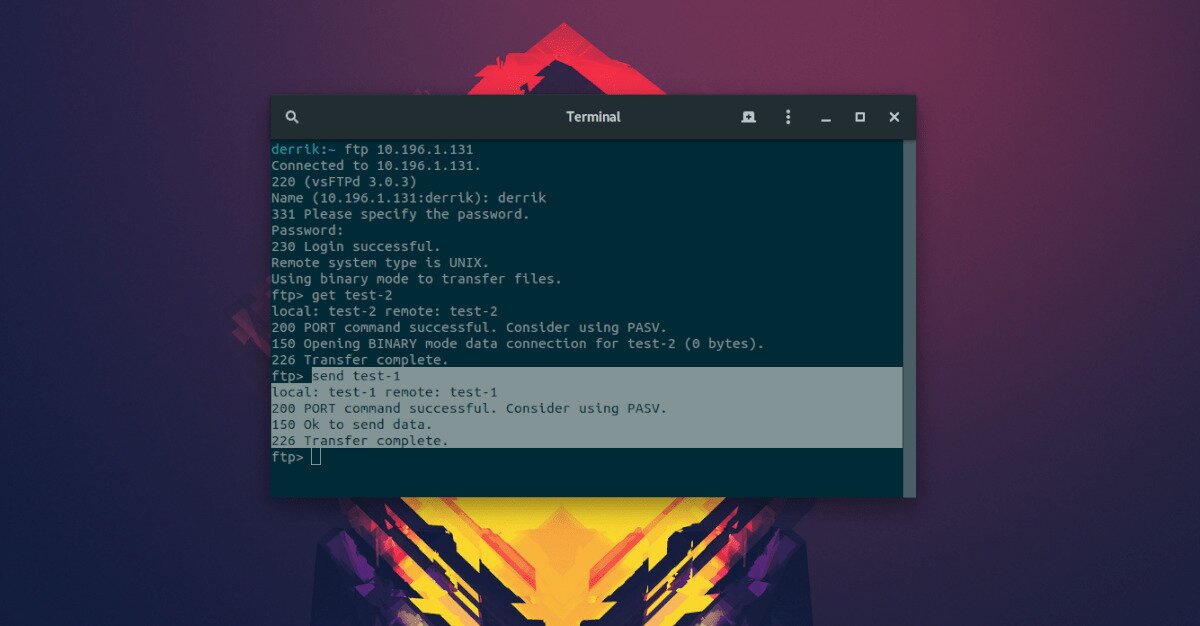 How to use FTP from the command-line on Linux