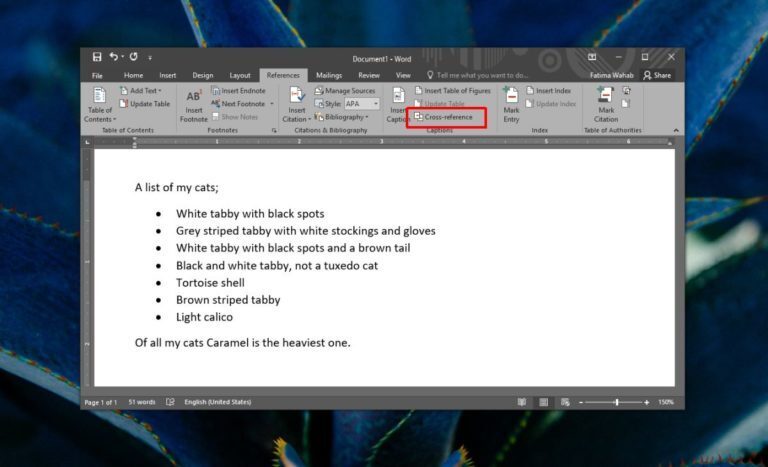 How to reference numbered list items in a Microsoft Word document