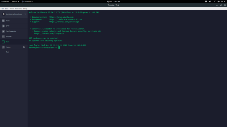 How to install and use Termius client on Linux