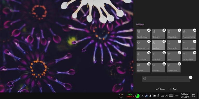 How to edit Quick Actions in the Action Center on Windows 10
