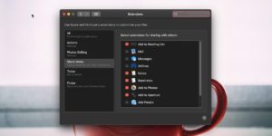 How to edit the share menu options on macOS