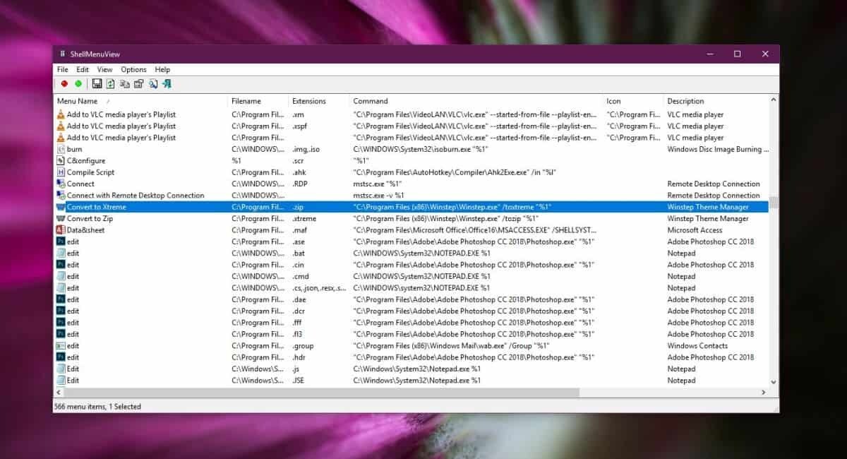 How to identify context menu items on Windows 10