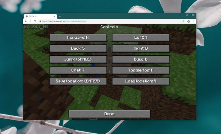 How to play classic Minecraft in a browser