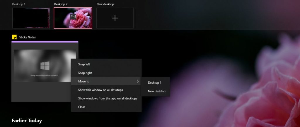 How to pin sticky notes on virtual desktops on Windows 10
