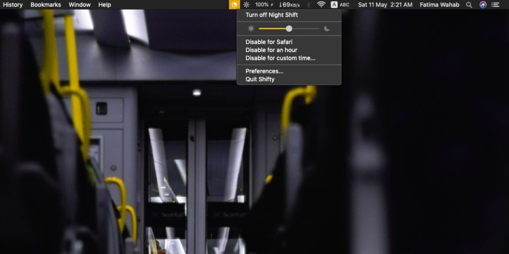 How to disable Night Shift in apps on macOS
