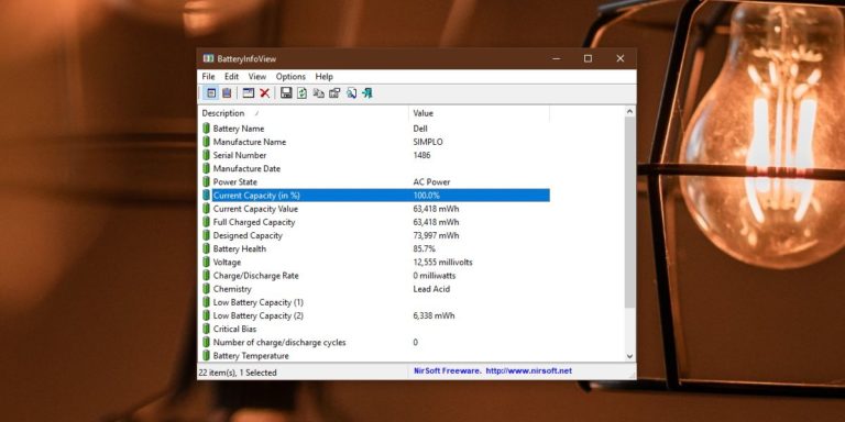 How to check battery capacity on Windows 10