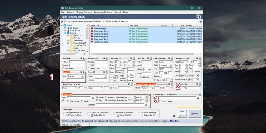 How to rename files to parent folder name on Windows 10