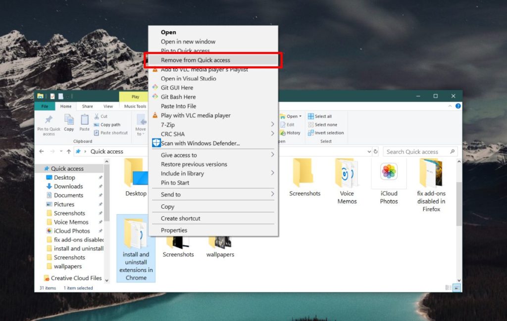 How to exclude files and folders from Recent files on Windows 10
